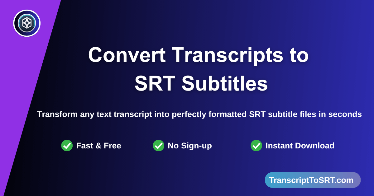 Free SRT Subtitle Generator - Create & Edit Subtitles Online